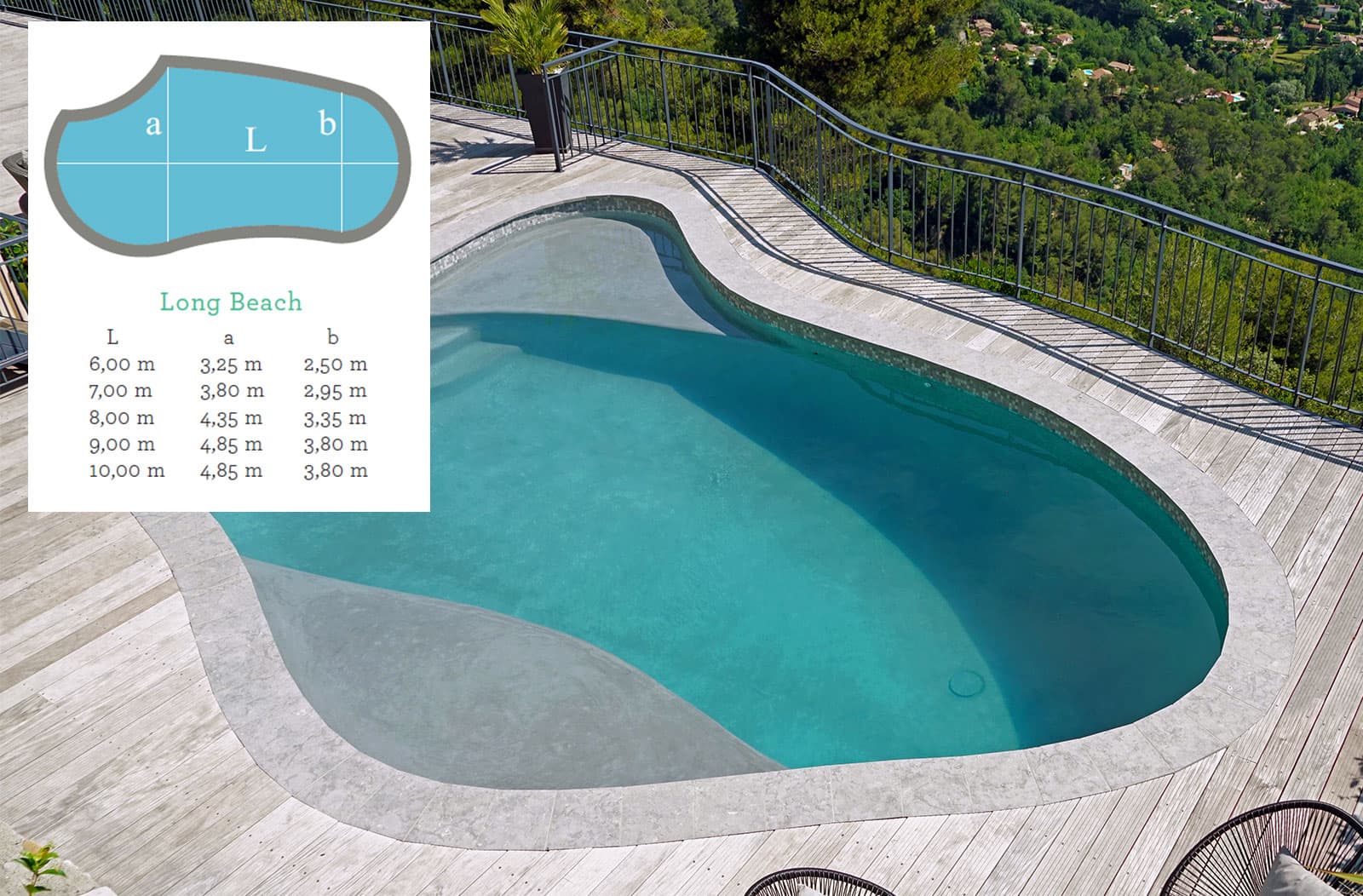 PISCINE FAMILIALE – MODÈLE LONG BEACH- Diffazur Piscines